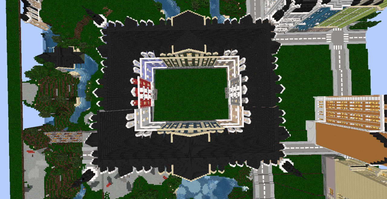 European city block apartments Minecraft Map