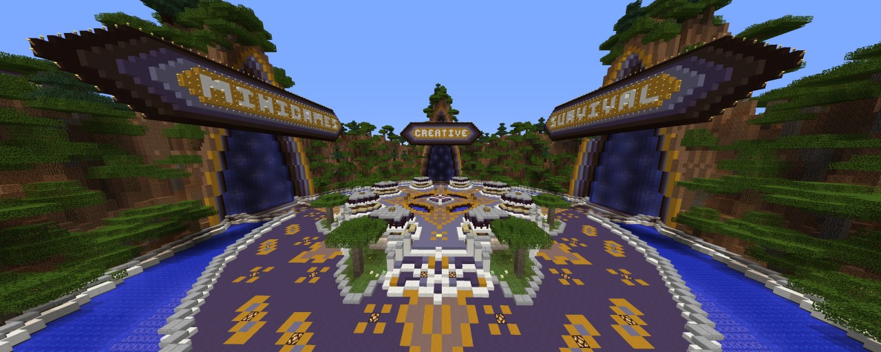 Server Hub - 4 Portals - w/download [Made by Jerrposition] Minecraft Map