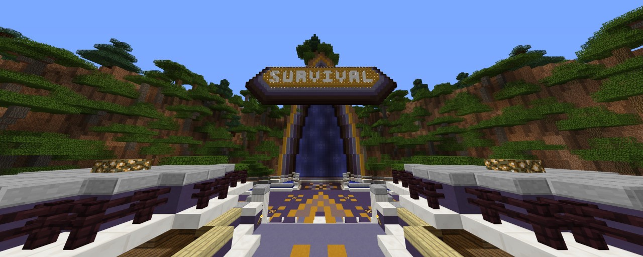 Server Hub - 4 Portals - w/download [Made by Jerrposition] Minecraft Map