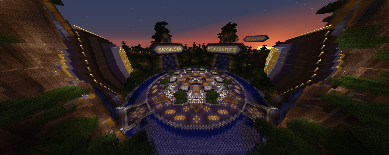 Server Hub - 4 Portals - w/download [Made by Jerrposition] Minecraft Map