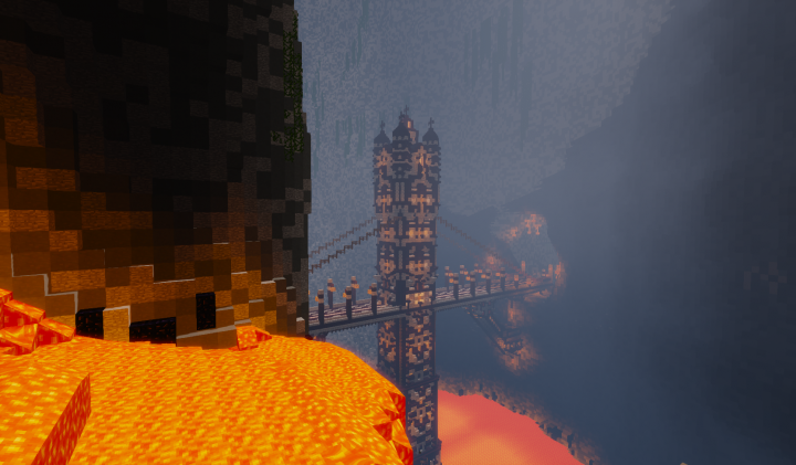 Large Ravine w/ Bridge Minecraft Map