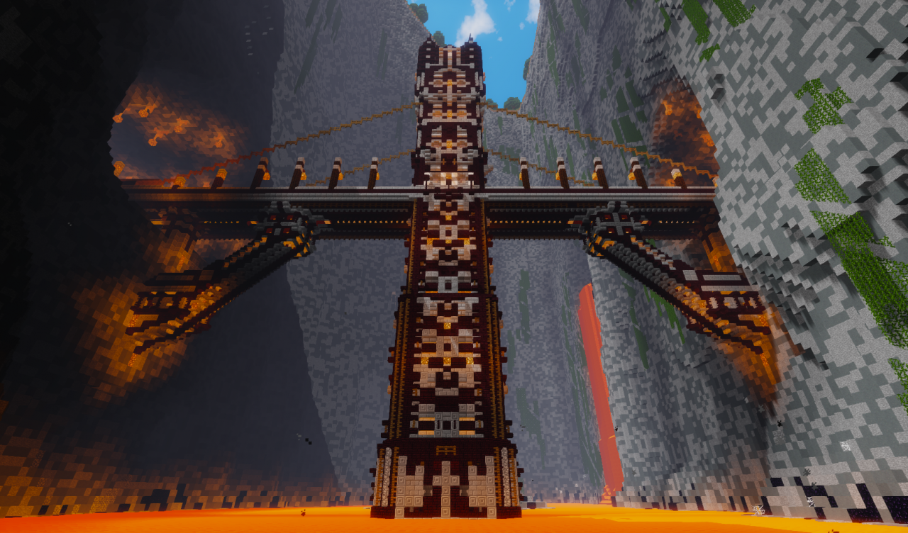 Large Ravine w/ Bridge Minecraft Map