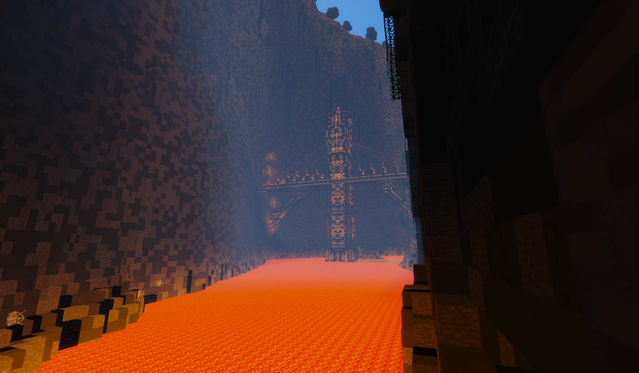 Large Ravine w/ Bridge Minecraft Map