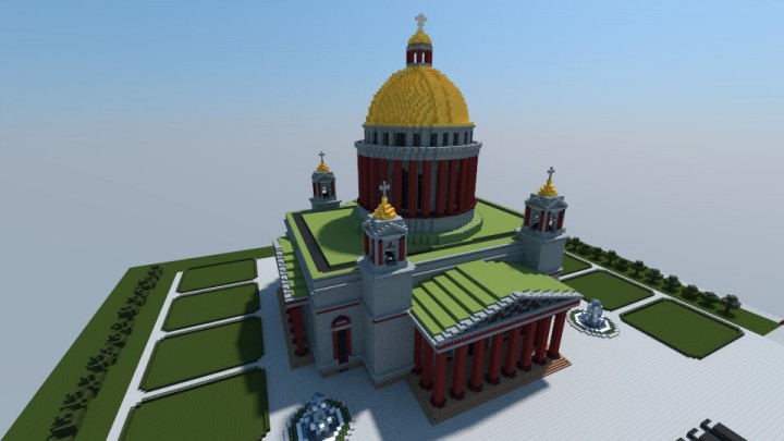 St. Isaac's Cathedral in St. Petersburg Minecraft Map