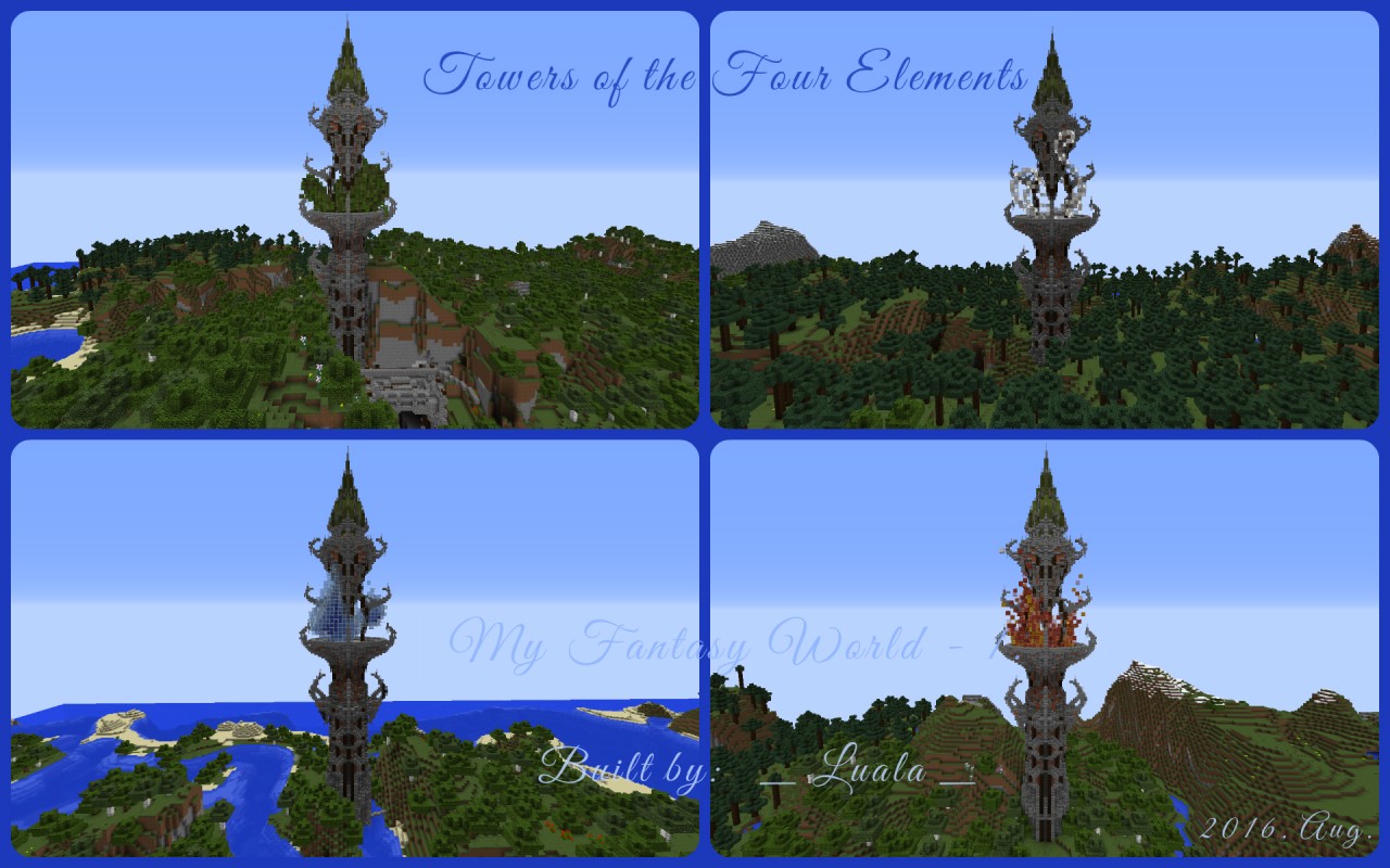 My Fantasy World - 1. - Towers of the Four Elements Minecraft Map