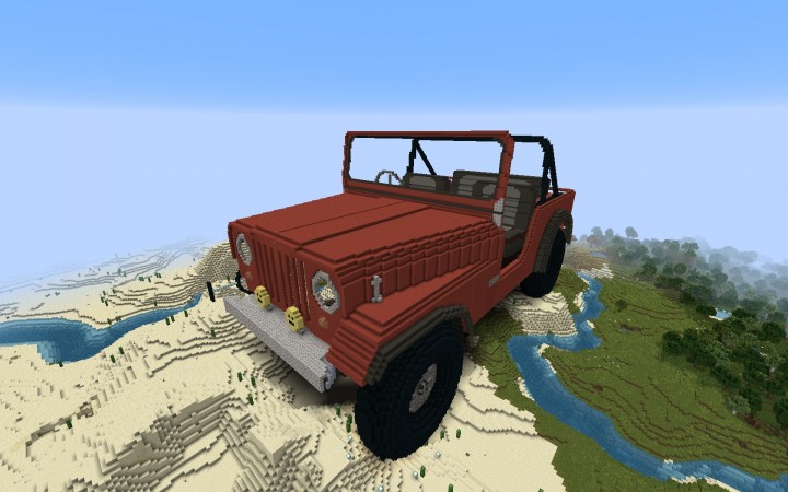 Jeep YJ in red. wip Minecraft Map