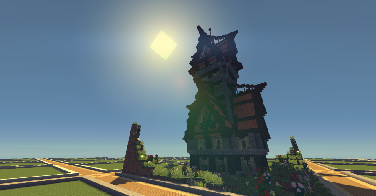 Medieval Tall Mansion Design With a Twist Minecraft Map