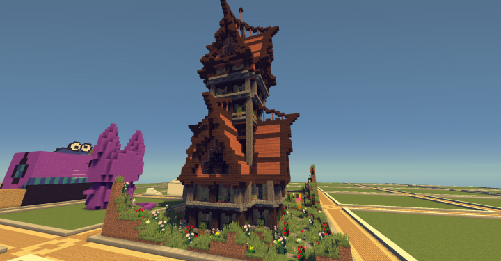 Medieval Tall Mansion Design With a Twist Minecraft Map
