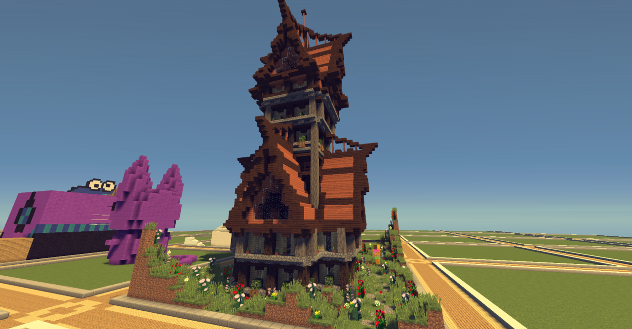 Medieval Tall Mansion Design With a Twist Minecraft Map