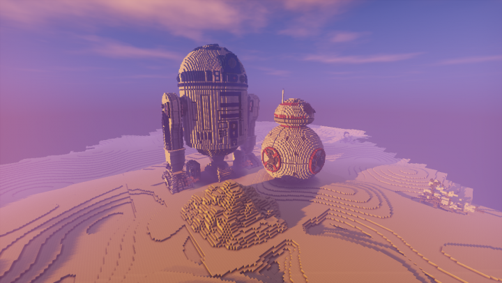 Statues R2D2 & BB 8 Minecraft Map