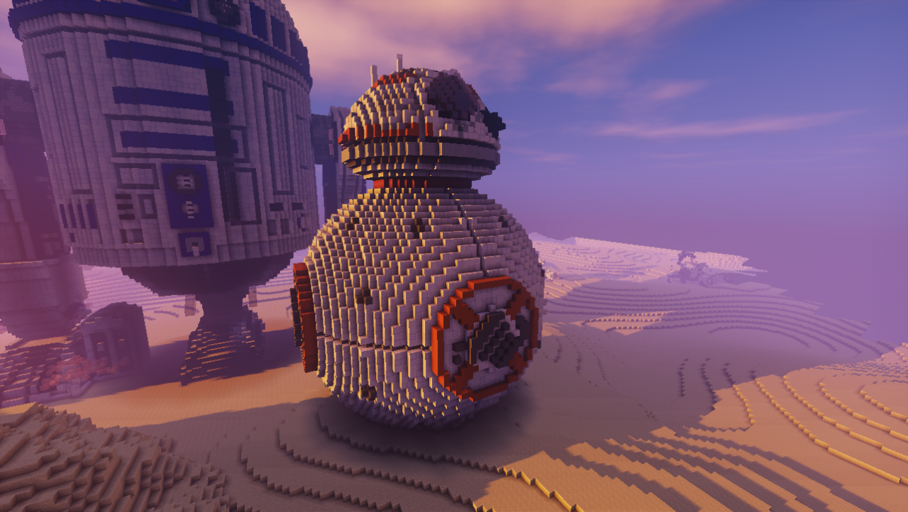 Statues R2D2 & BB 8 Minecraft Map