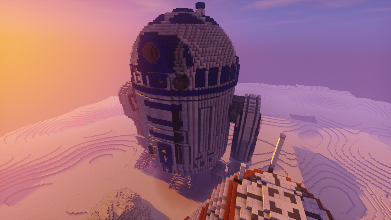 Statues R2D2 & BB 8 Minecraft Map