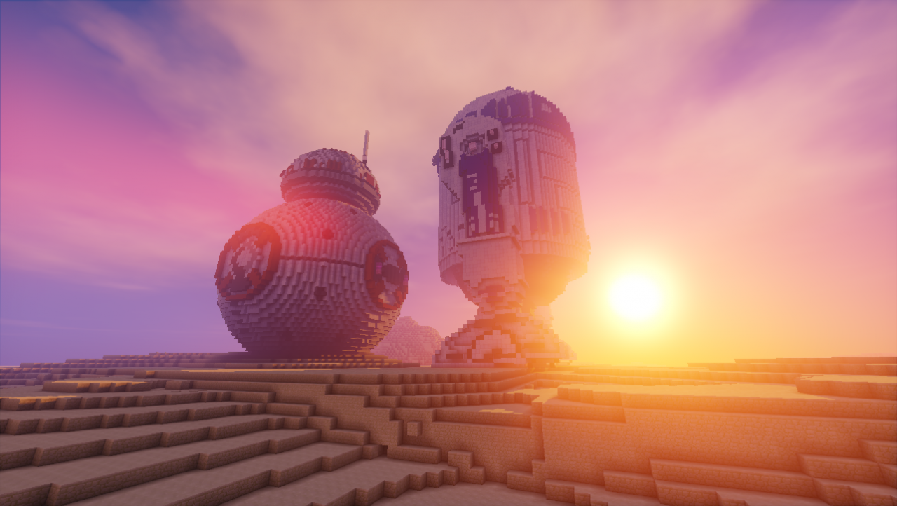 Statues R2D2 & BB 8 Minecraft Map