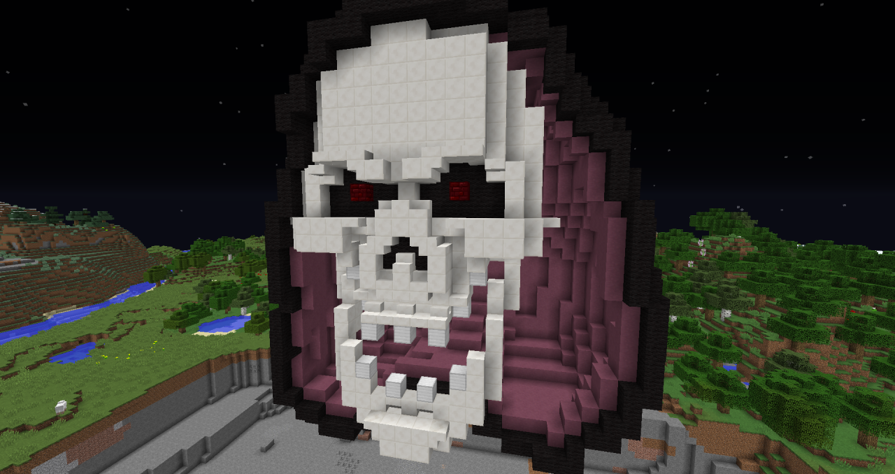 Ghoul Evil Skull Head w/ Hood Minecraft Map