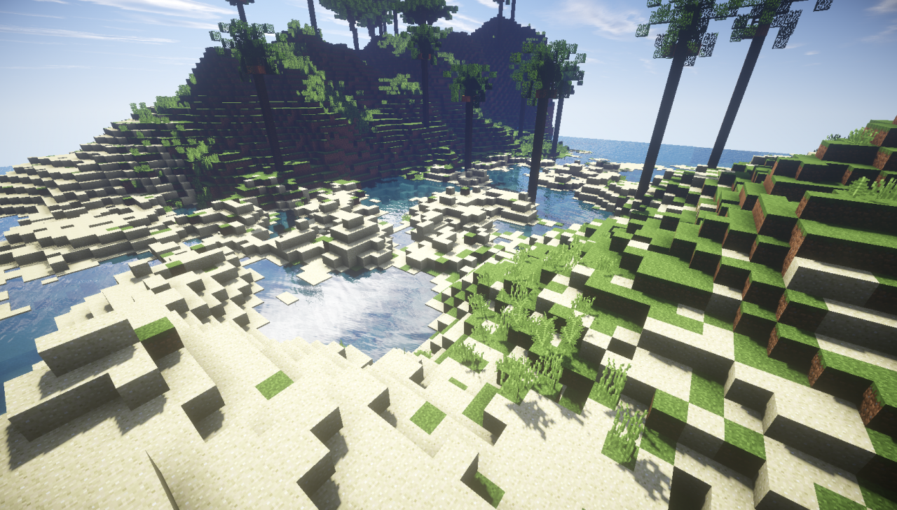 Custom realistic terrain-Paradise islands Minecraft Map