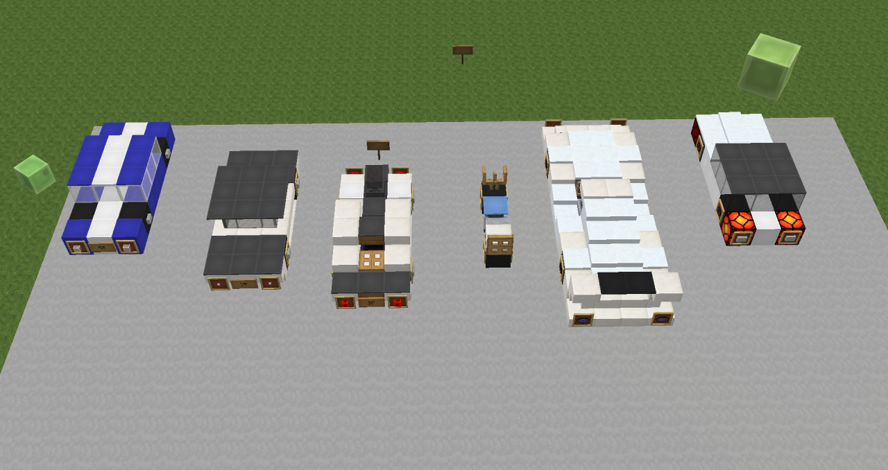 Sky's Car Bundle - 6 Modern Cars Minecraft Map