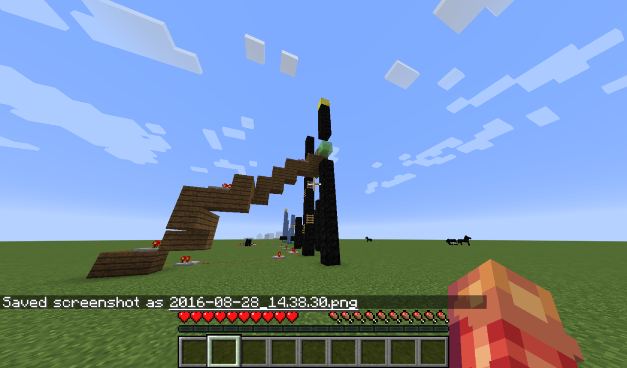 Sky Parkour with Slime Block Pistons Minecraft Map