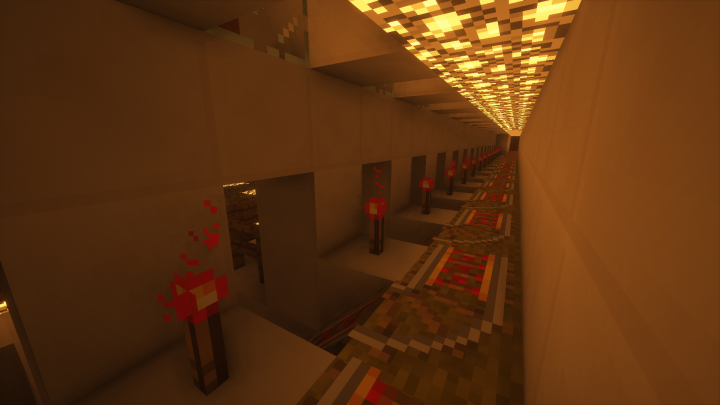 Fully automatic redstone powered minecart railwaystation Minecraft Map