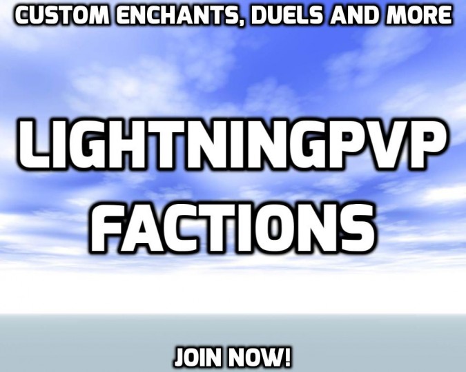 Lightning Pvp FACTIONS Minecraft Server