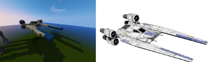 U-Wing from Rogue One; A Star Wars Story Minecraft Map