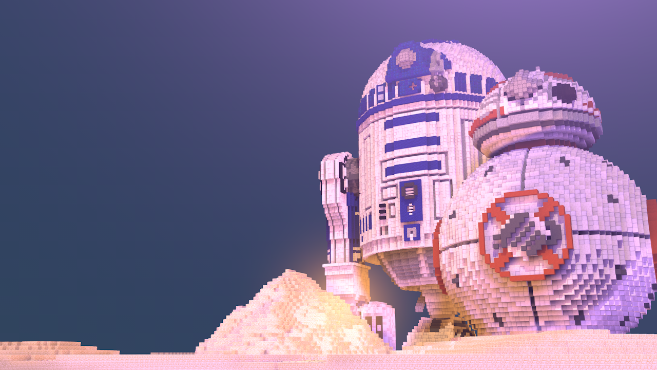 Statues R2D2 & BB 8 Minecraft Map