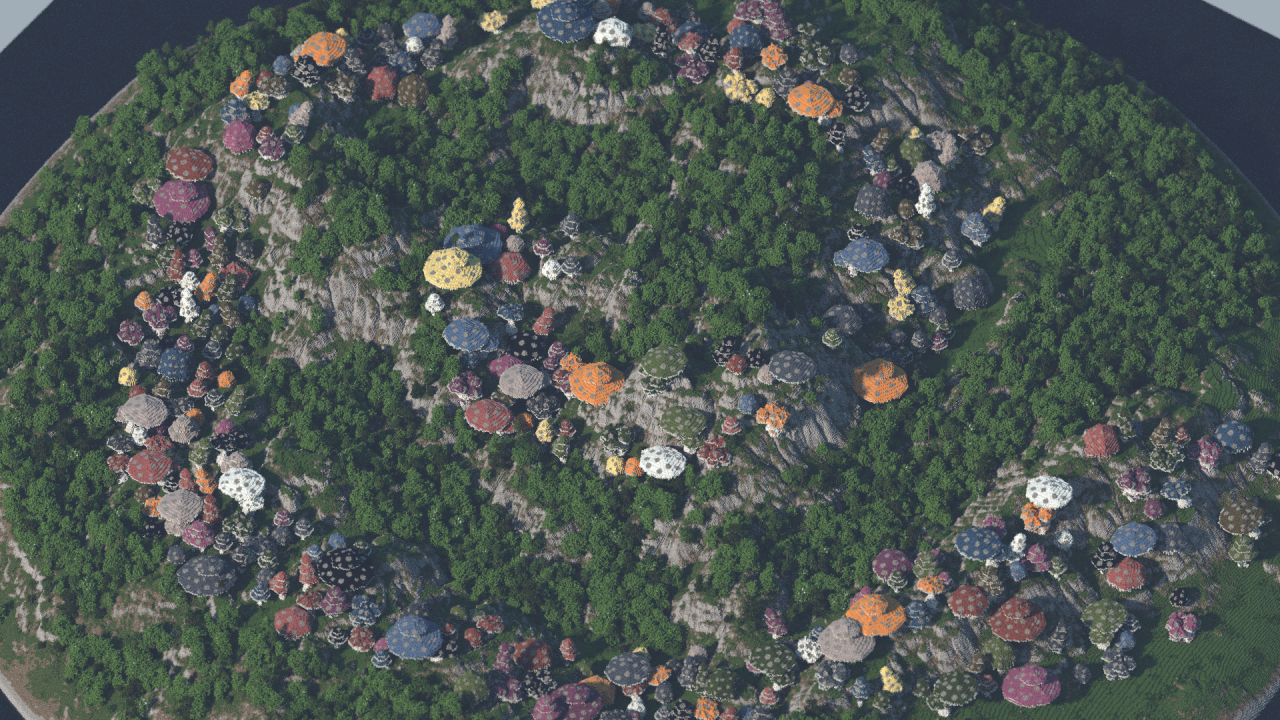 spiral mushroom island Minecraft Map