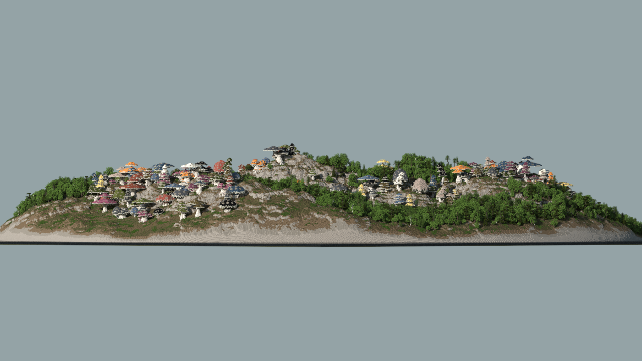 spiral mushroom island Minecraft Map