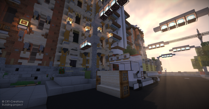 European Townhouses Line Minecraft Map