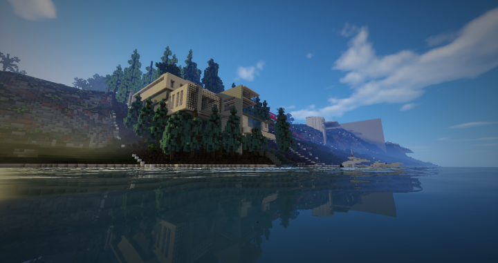 Modern Cliffside Home. Minecraft Map