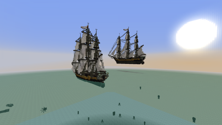 HM Sloop Hotspur. 20 Gun Sloop Of War Minecraft Map