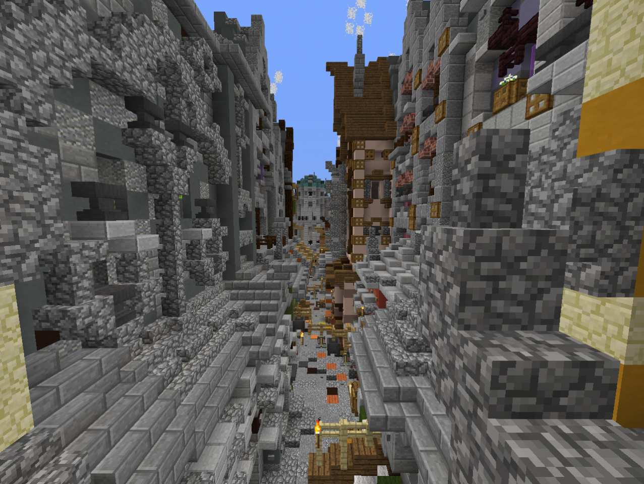♦ Magicraft ♦ Diagon alley + Gringotts Minecraft Map