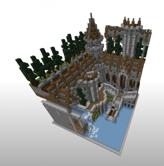 Small 35x35 Plot: Medieval theme Minecraft Map