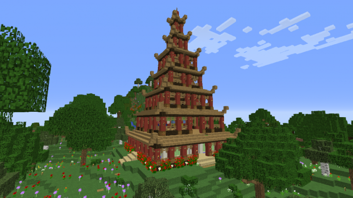 Pagoda, Minecraft Map