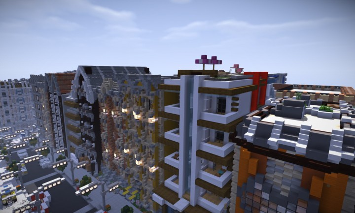 European Townhouses Line Minecraft Map