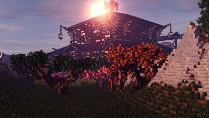 Temple Of Wind, 神殿風 (Shinden-fū) _By Blackbuilt. Minecraft Map