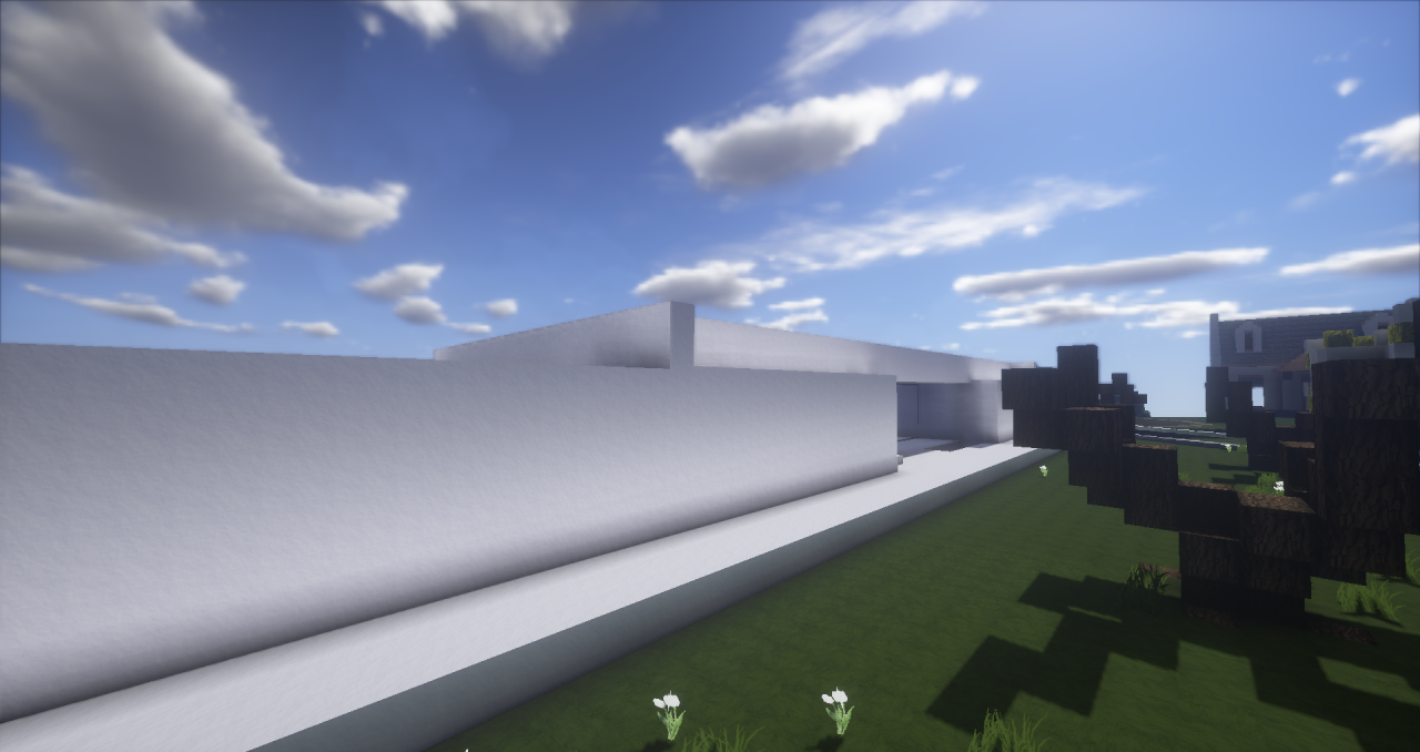 White Minimalist Residence. Minecraft Map