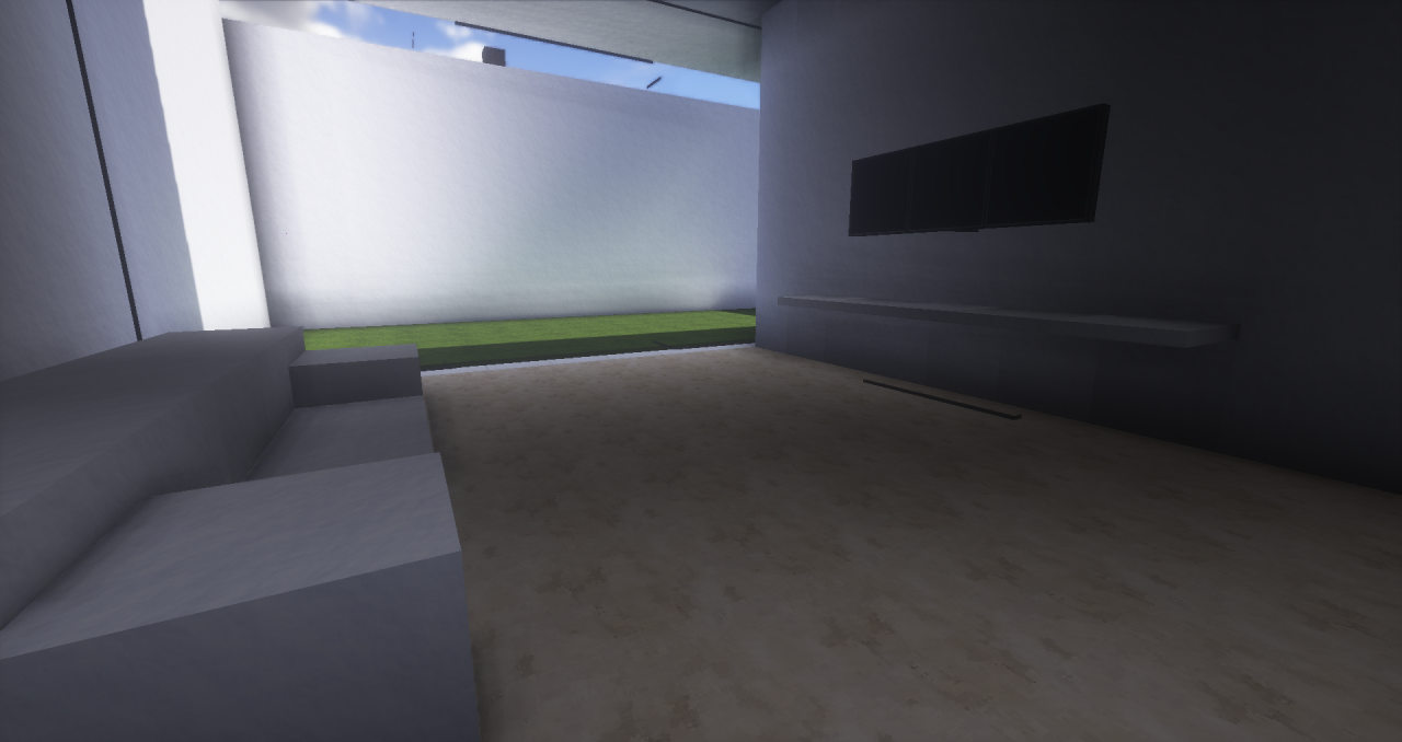 White Minimalist Residence. Minecraft Map