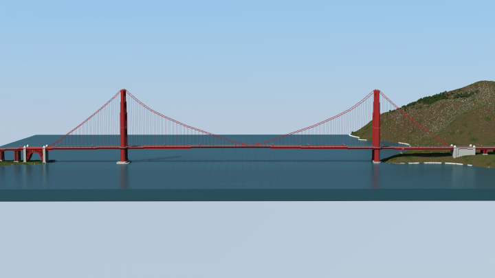 Minecraft Golden Gate Bridge Golden Gate Bridge Minecraft Project
