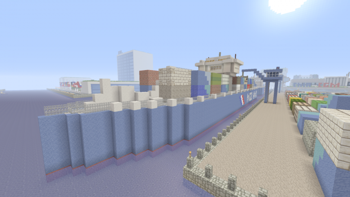 Porte Conteneurs CMA CGM / CMA CGM Container Ship Minecraft Map