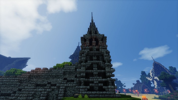 Torval - A medieval village built in survival Minecraft Map