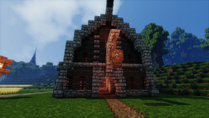 Torval - A medieval village built in survival Minecraft Map