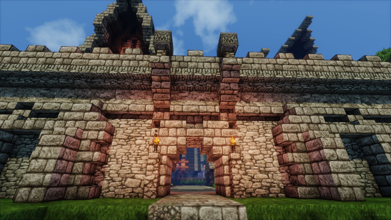 Torval - A medieval village built in survival Minecraft Map