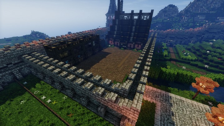 Torval - A medieval village built in survival Minecraft Map