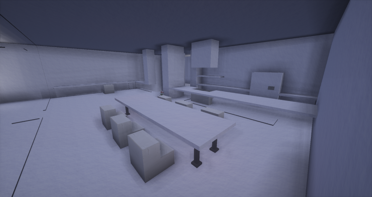 White Minimalist Residence. Minecraft Map