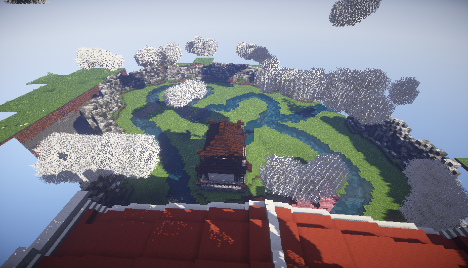 Japanese floating spawn island Minecraft Map