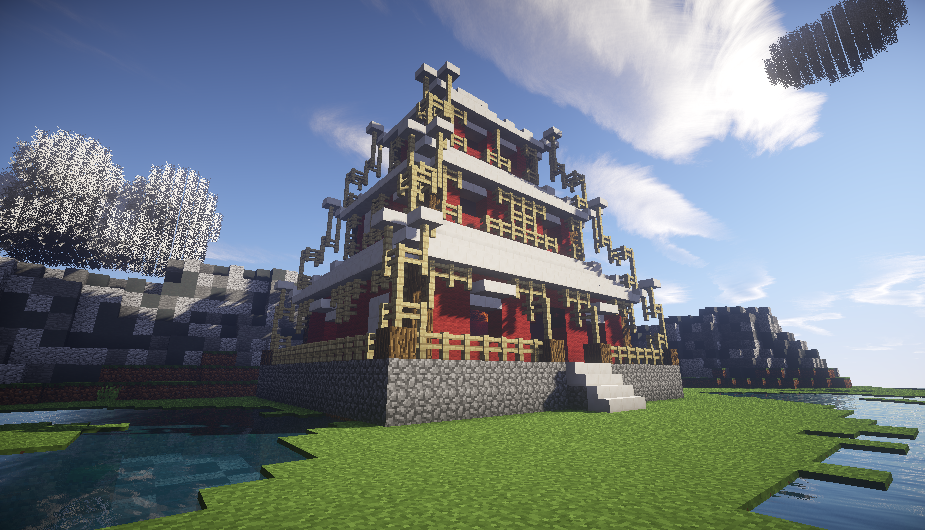 Japanese floating spawn island Minecraft Map