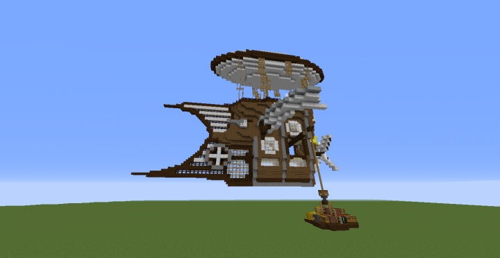 Small Steampunk Airship Minecraft Map