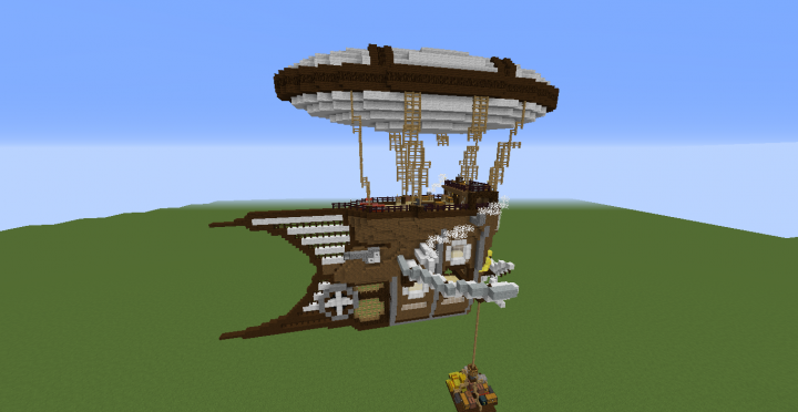 Small Steampunk Airship Minecraft Map