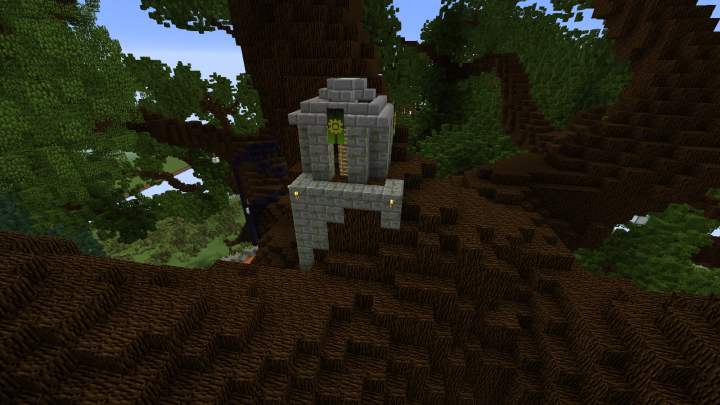 The Hanging Castle of Elder Forest. Minecraft Map