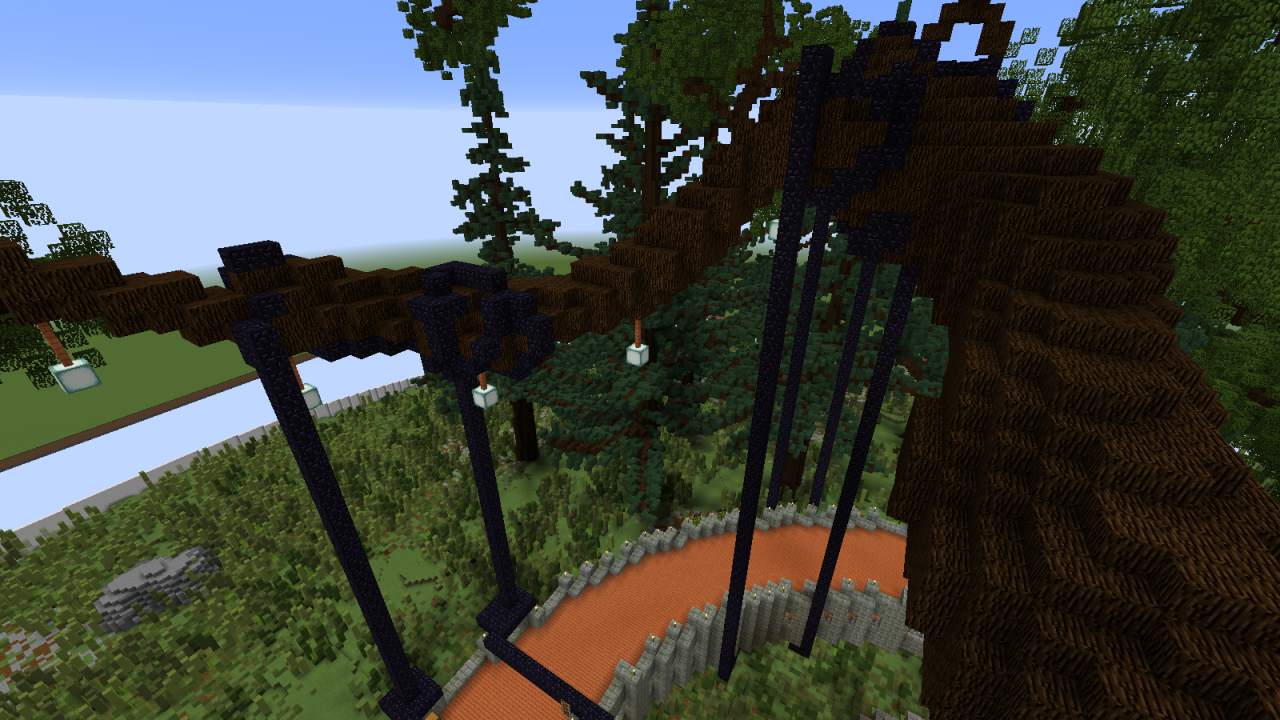 The Hanging Castle of Elder Forest. Minecraft Map